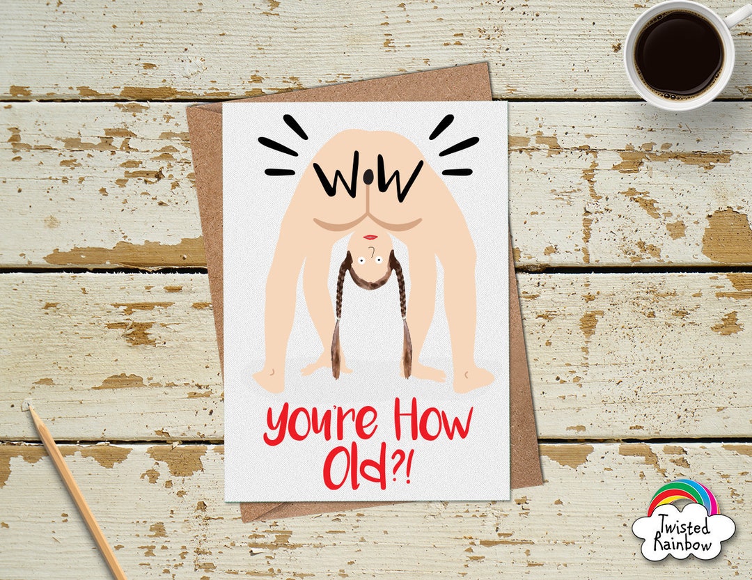 Funny Naked Lady Card Funny Birthday Card For Her Him Husband Wife Mum