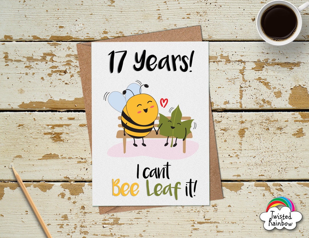 Funny 17 Year Anniversary Card, 17th Anniversary Card, Funny ...