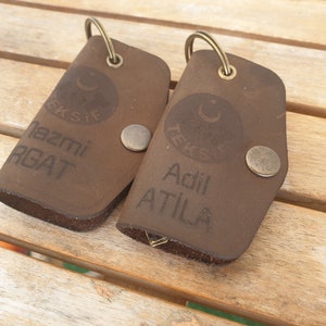 2 Pieces Personalized Keychain, Leather Keychain, Custom Gift ...