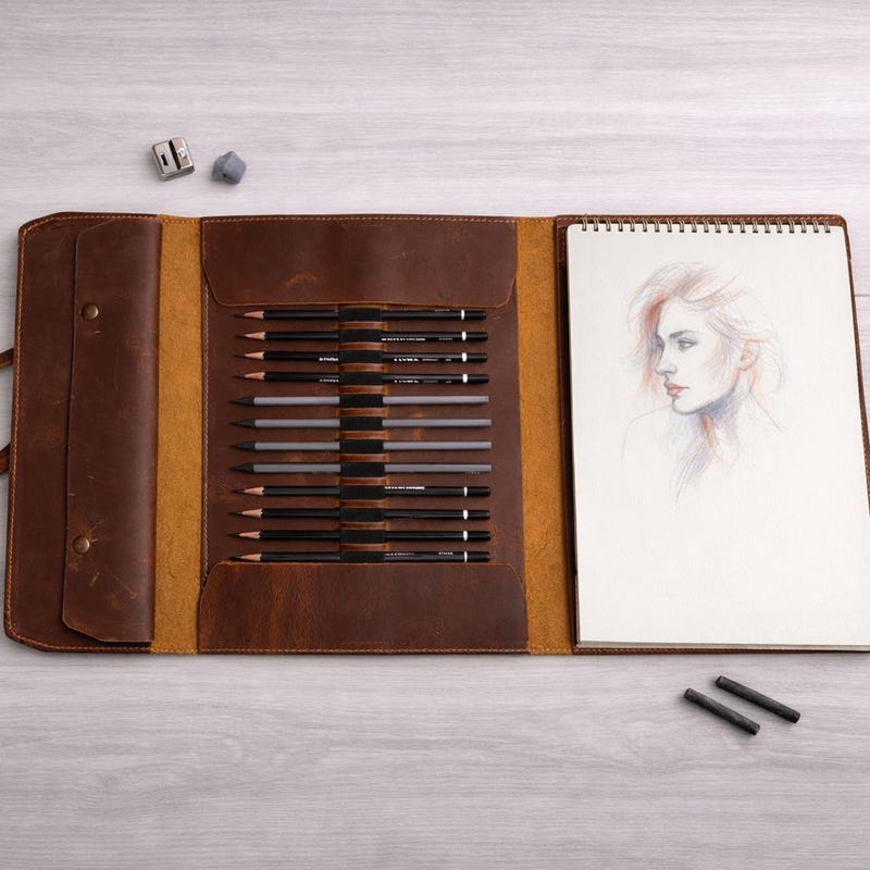 Leather Drawing Book - Etsy