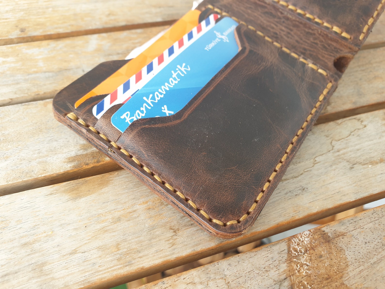 Leather Wallet for Men Handmade Leather Wallet Handcrafted - Etsy