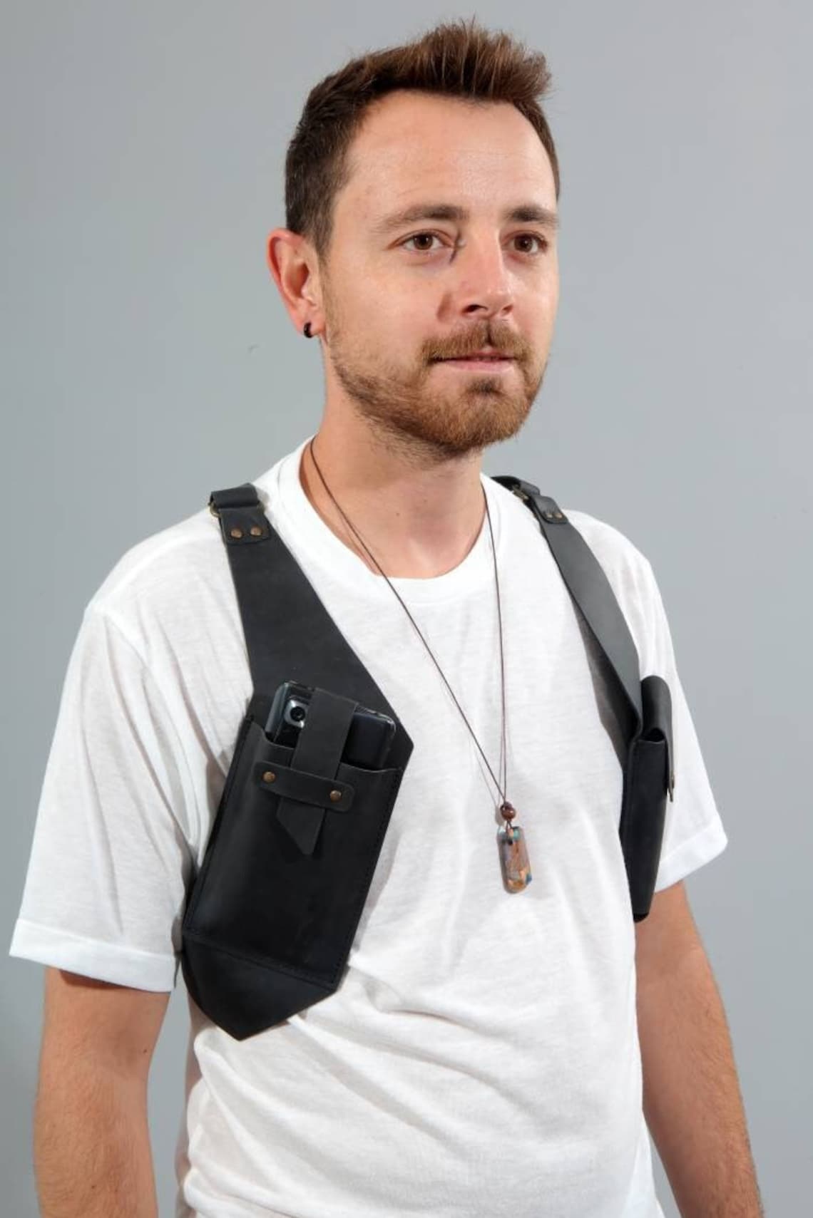 Handmade Leather Holster Bag Brown Leather Shoulder Bag - Etsy