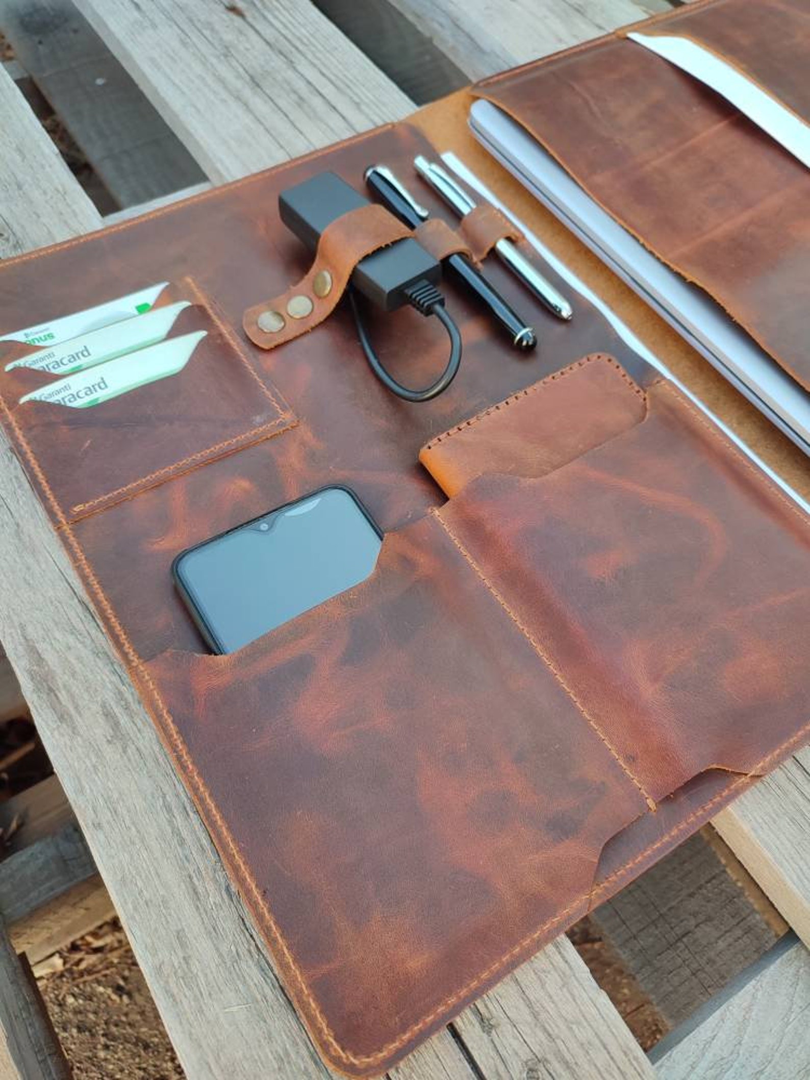 Macbook Pro Case Macbook Air Case Camel Leather Organizer - Etsy