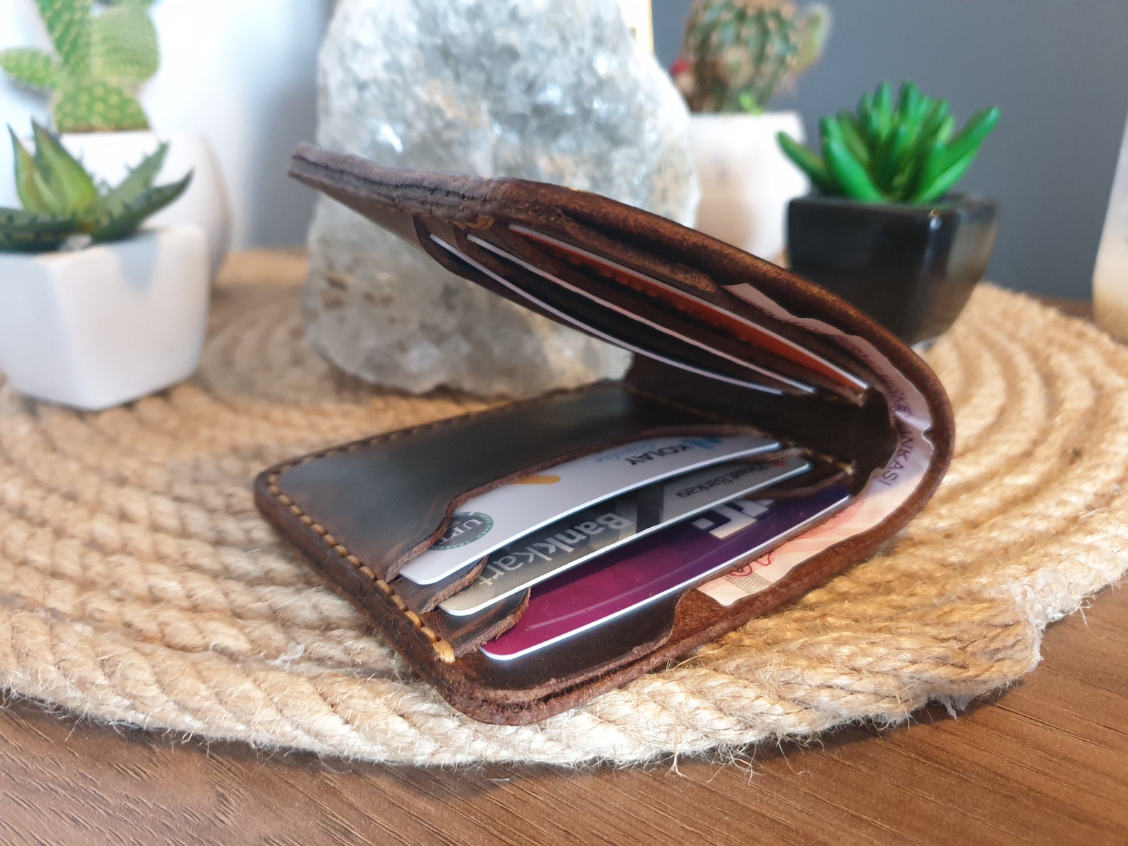 Leather Wallet for Men Handmade Leather Wallet Handcrafted - Etsy