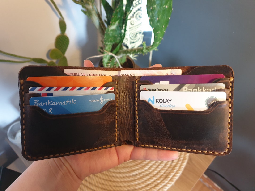 Leather Wallet for Men, Handmade Leather Wallet, Handcrafted Leather ...