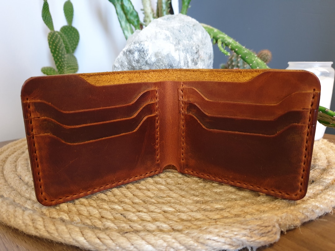 Leather Wallet for Men, Handmade Leather Wallet, Handcrafted Leather ...