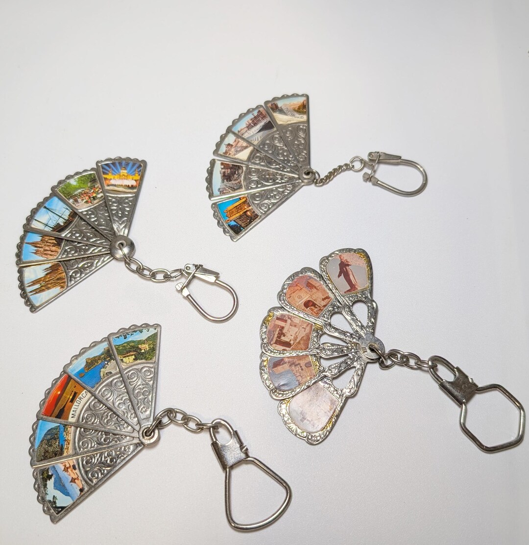 Vintage Hand Fans Keychain Choice of One, Vintage Collectibles, Vintage ...