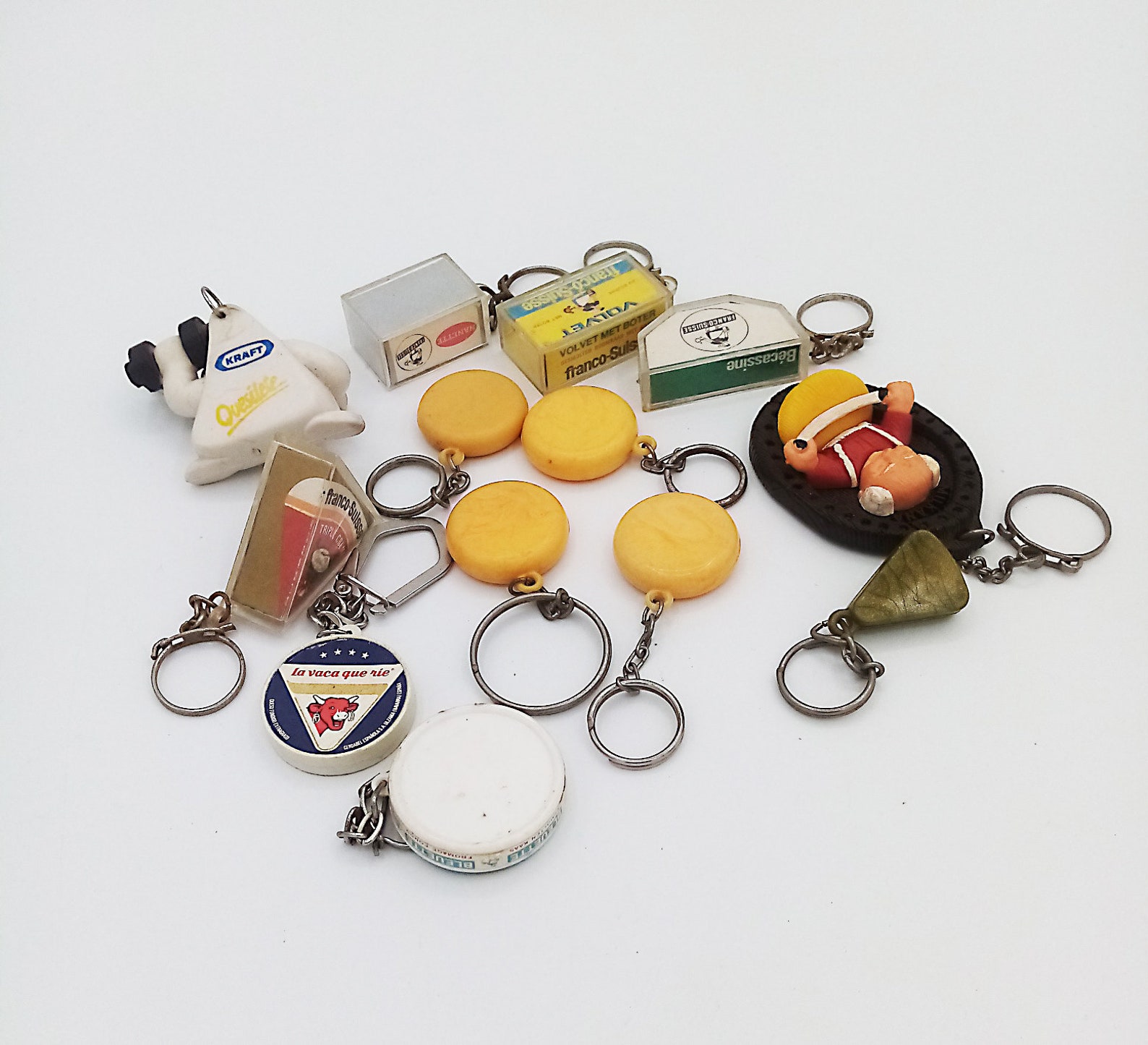 1960s Cheese Collection Keychain: Vintage Food Keyring, Choice of One ...