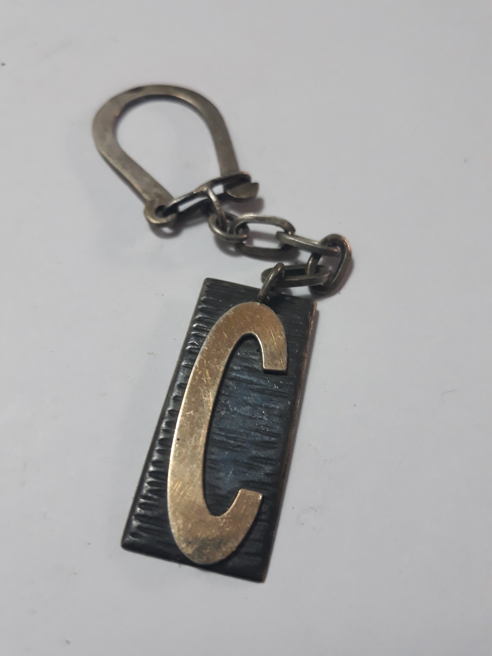 C Initial Vintage Keychain, C Keychain, Keychain Collection, Keyring ...