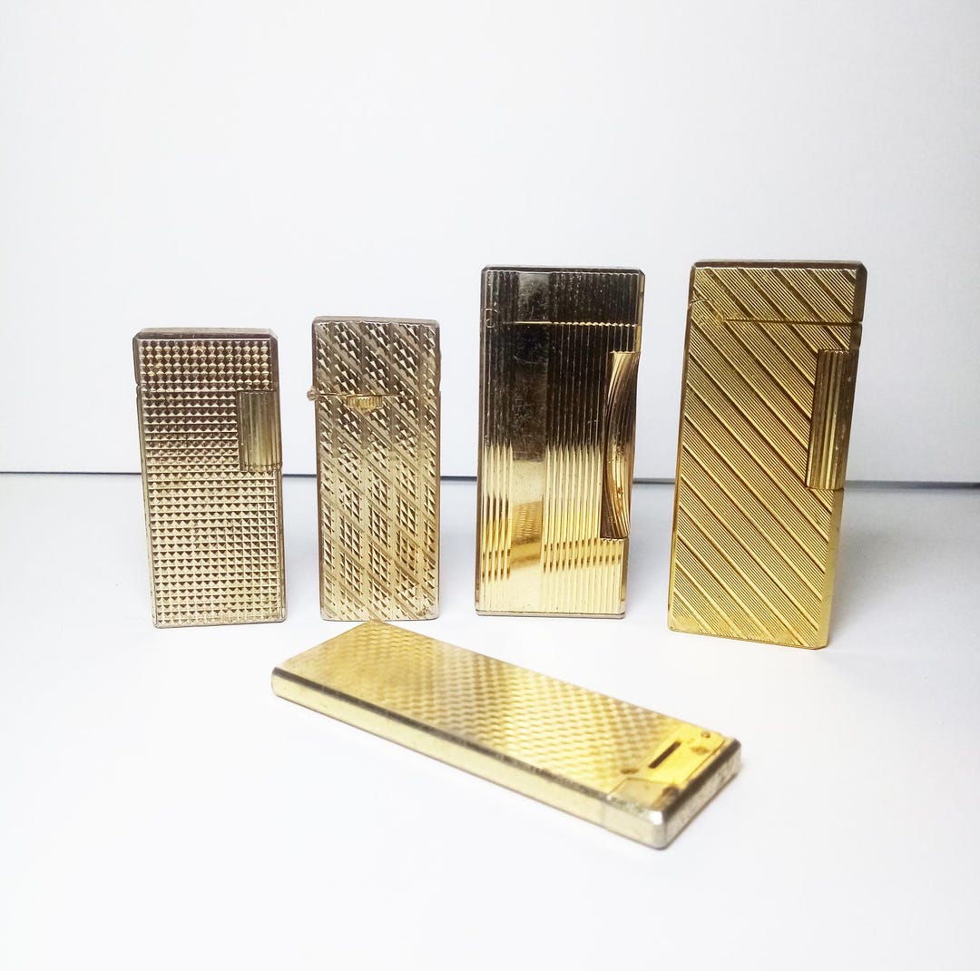 Classic Gold Thin Vintage Lighters Choice of One, Thin Lighter Vintage ...