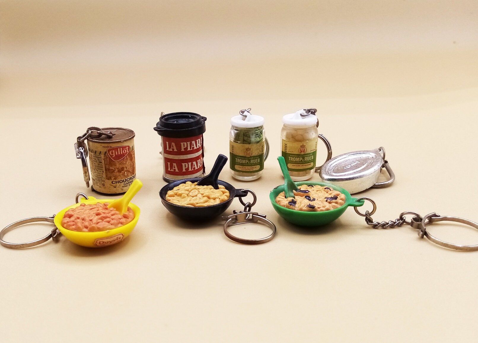 1960s 70s Food Collection Keychain, Food Keychain, Vintage Keychain ...