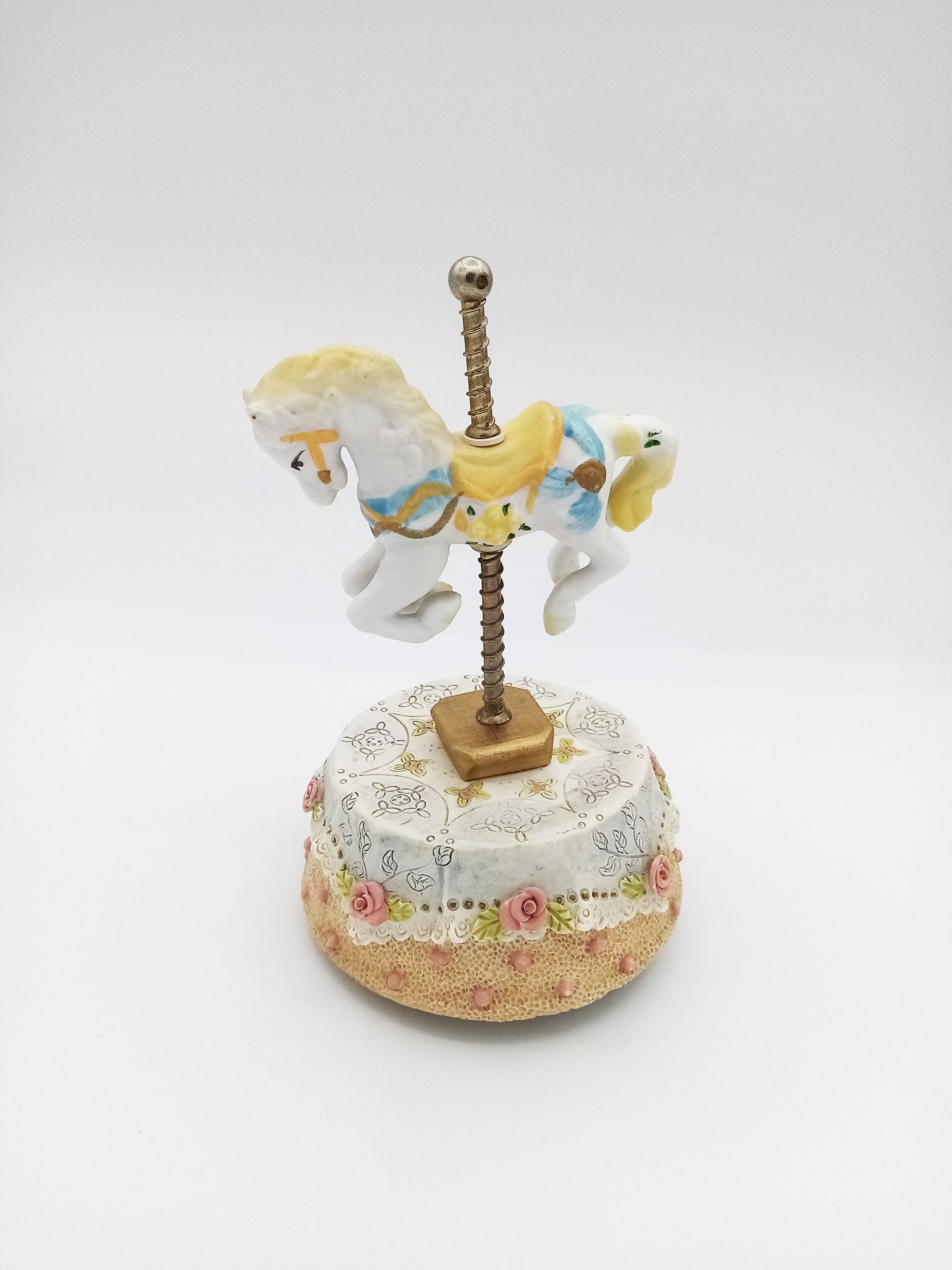 Musical Carousel With a Horse Vintage, Music Carousel, Home Decor, Kids ...