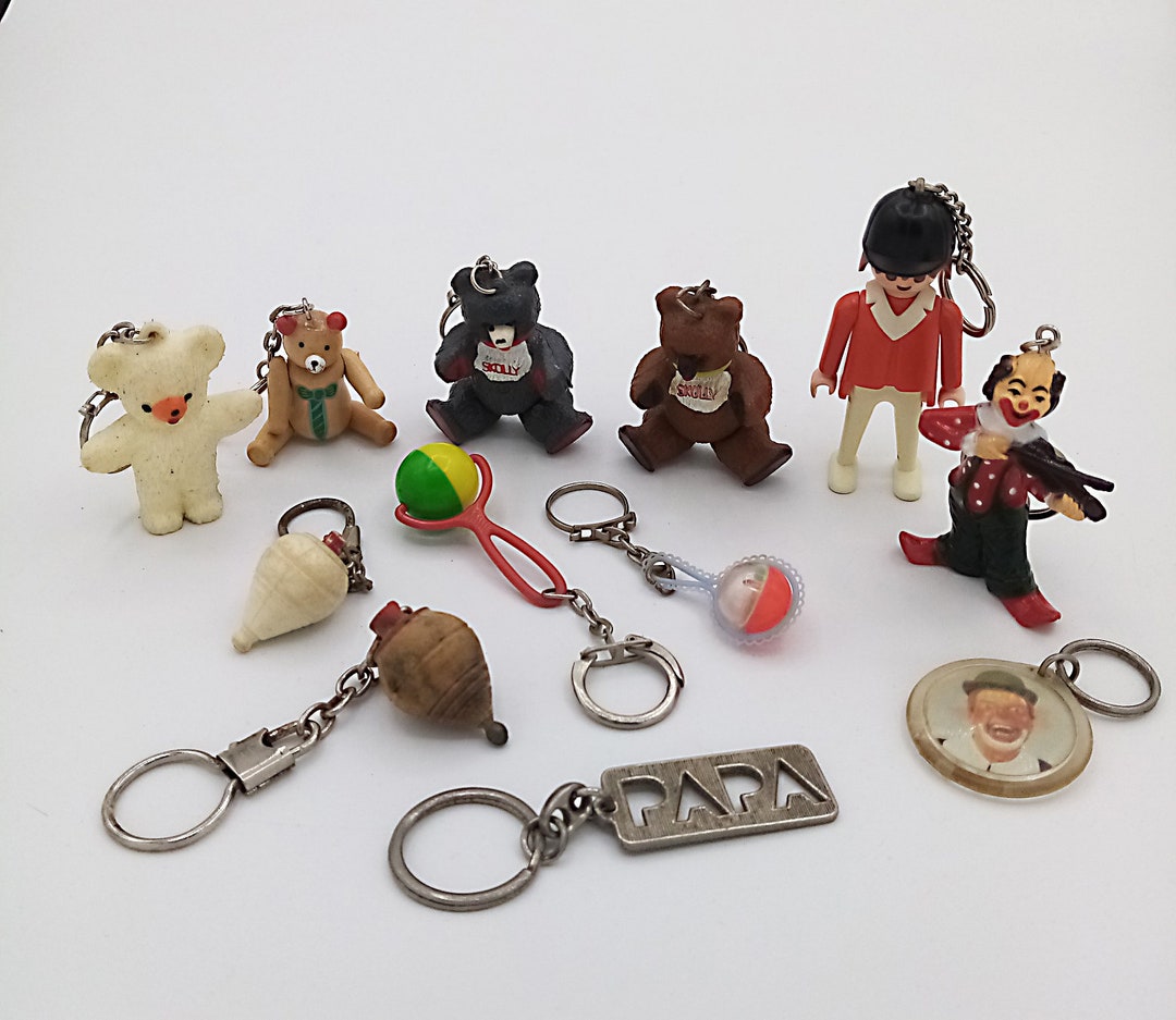From 1960s Toys Vintage Keyring Choice of One, Figurine Keychain, Cute ...