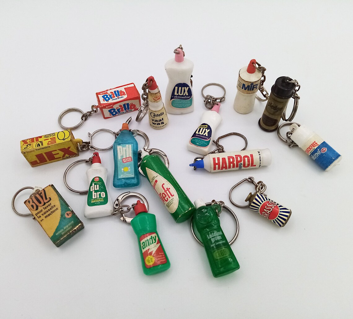 1960s Cleaning Products Collection Keychain Choice of One, Cleaning ...
