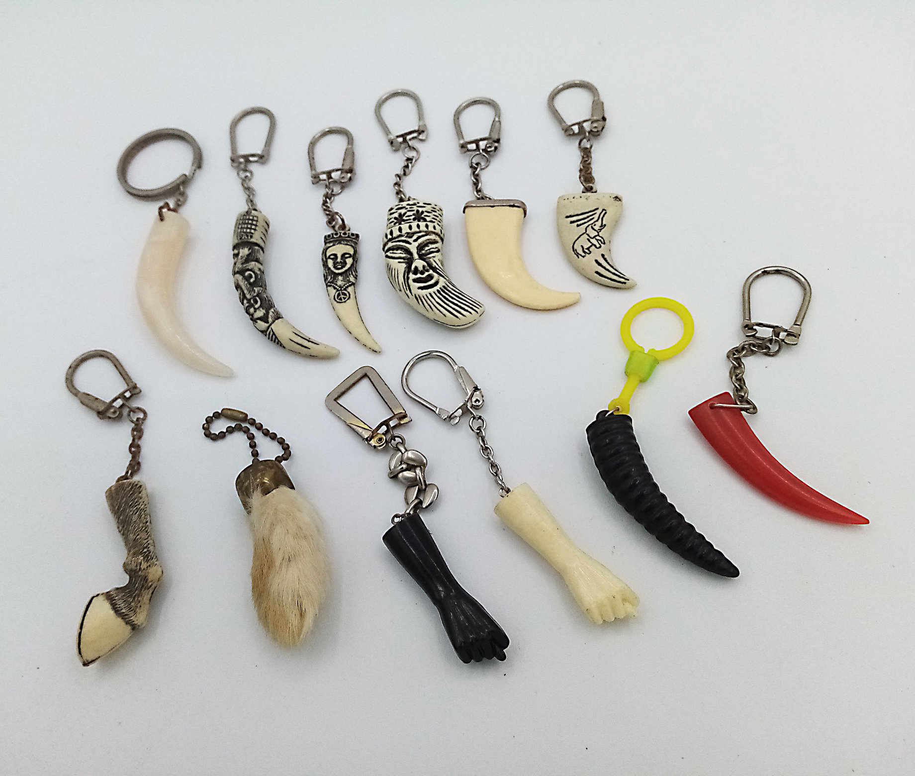 Good Luck and Protection Vintage Keychain Choice of One, Horn Keychain ...