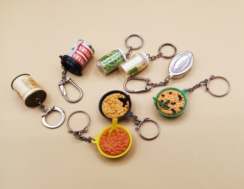 1960s 70s Food Collection Keychain, Food Keychain, Vintage Keychain ...