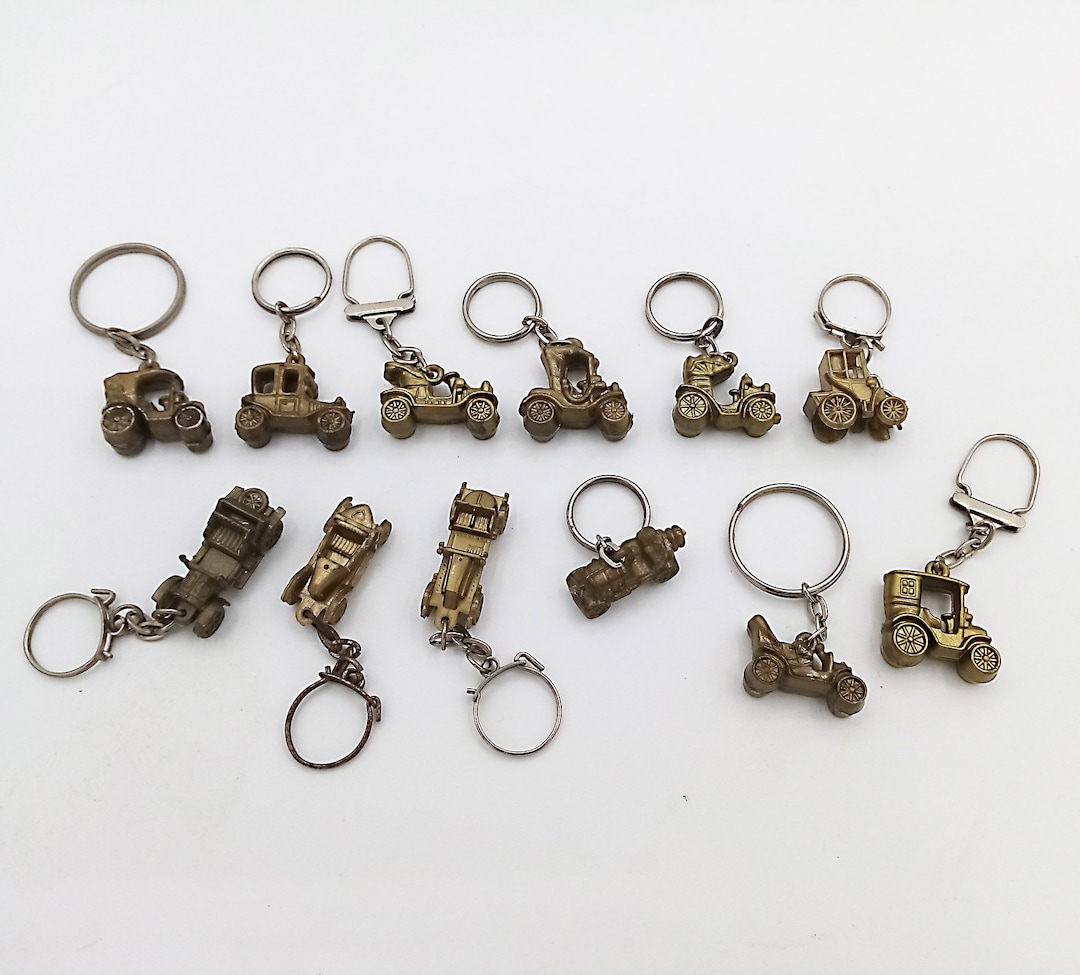 1960s Antique Car Collection Keychain, Car Keychain, Vintage Keychain ...