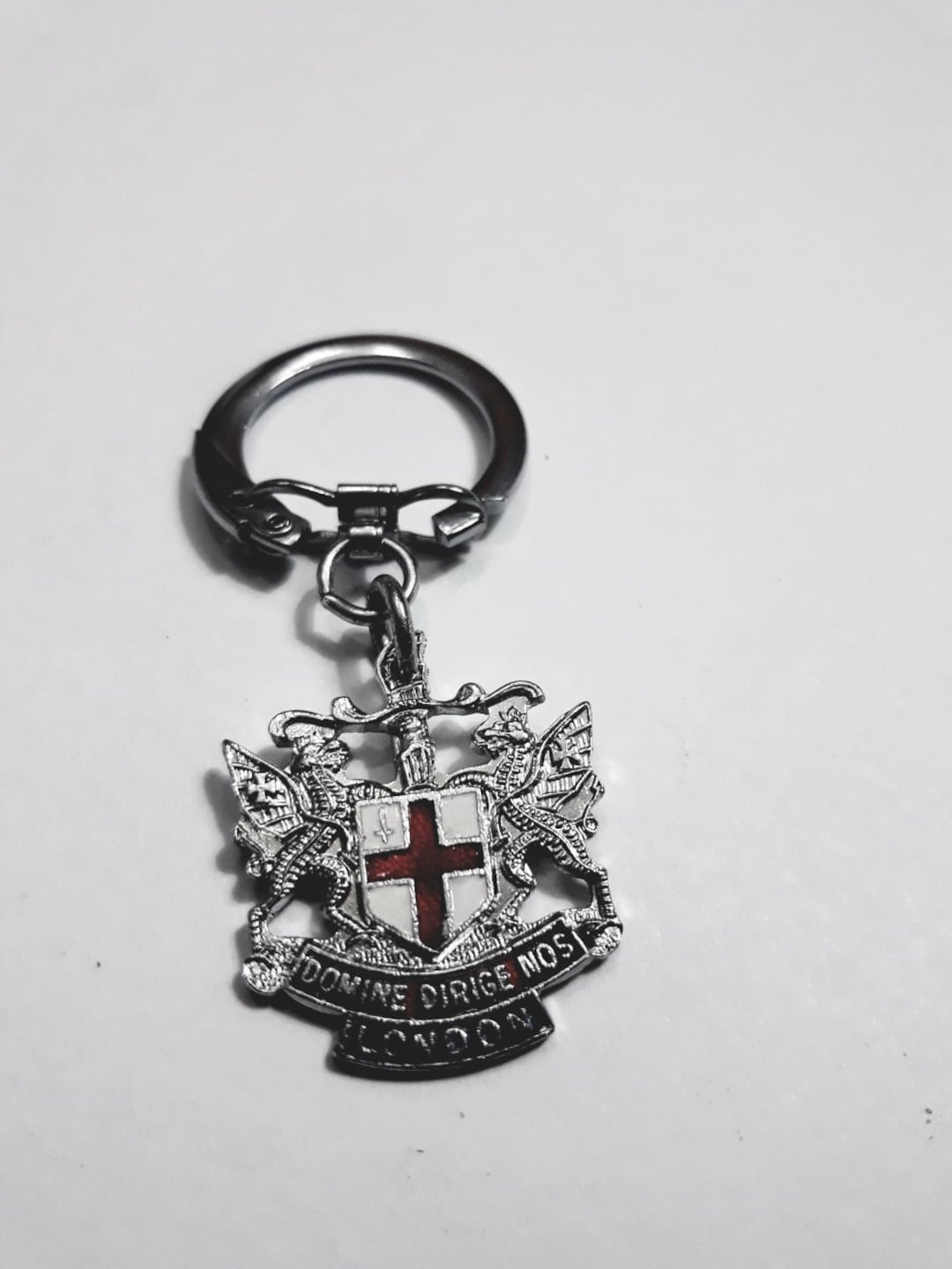 Vintage London Shield Keychain: Silvered Collectible - Etsy
