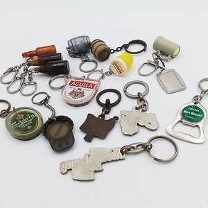 From 1960s Beer Collection Keychain, Vintage Keychain, Beer Keychain ...