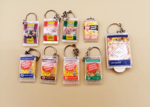 1960s Snacks collection keychain, food keychain, vint… - Gem
