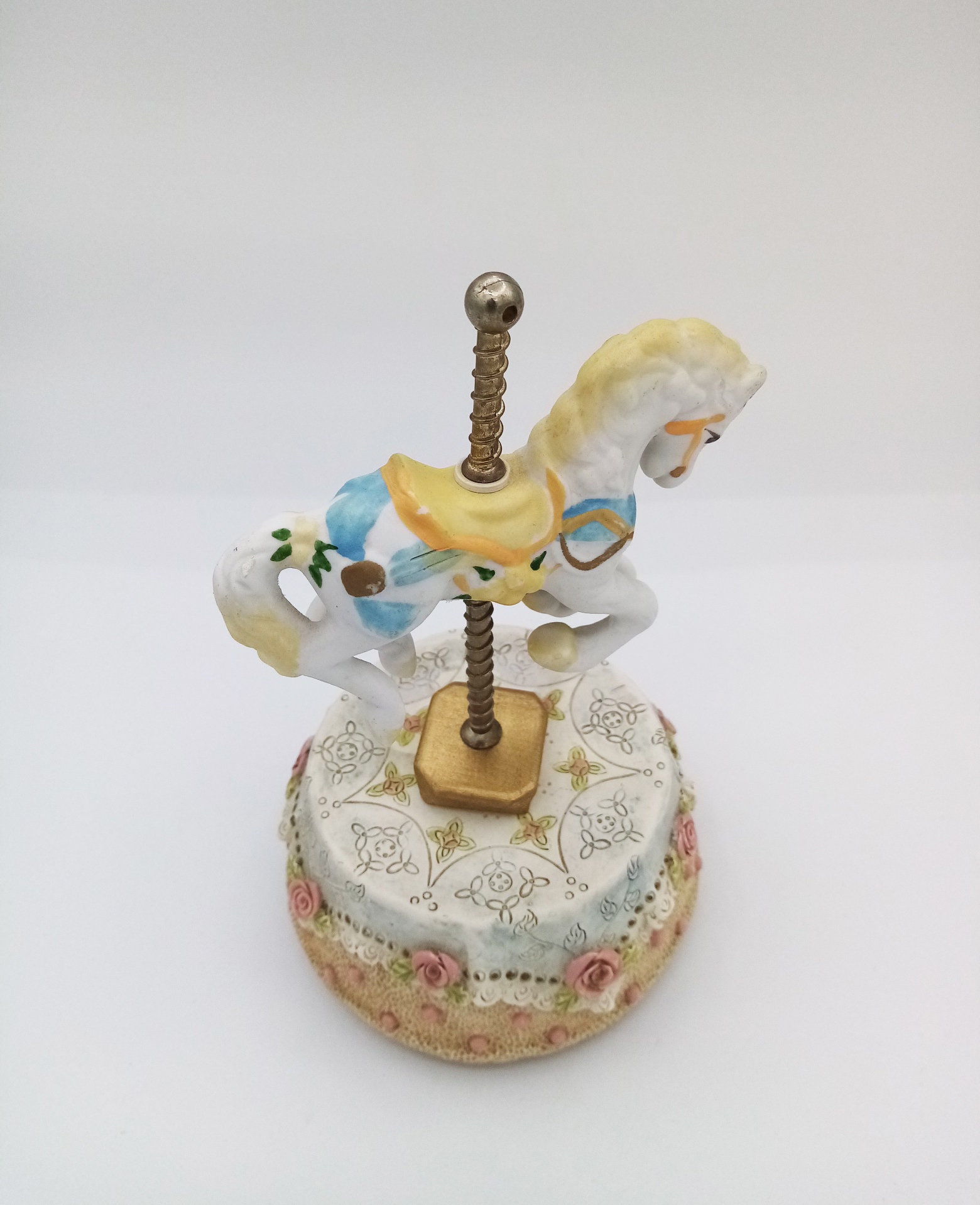 Musical Carousel With a Horse Vintage, Music Carousel, Home Decor, Kids ...