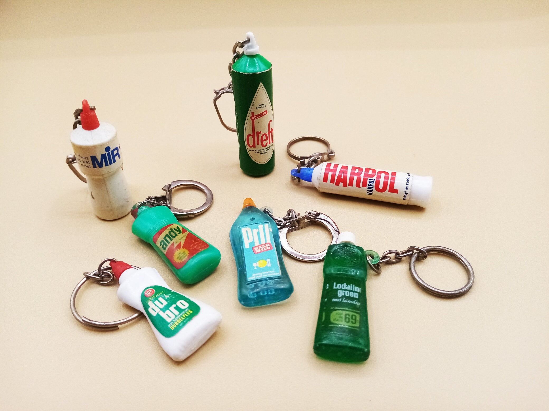 1960s Cleaning Product Collection Keychain, Food Keychain, Vintage ...