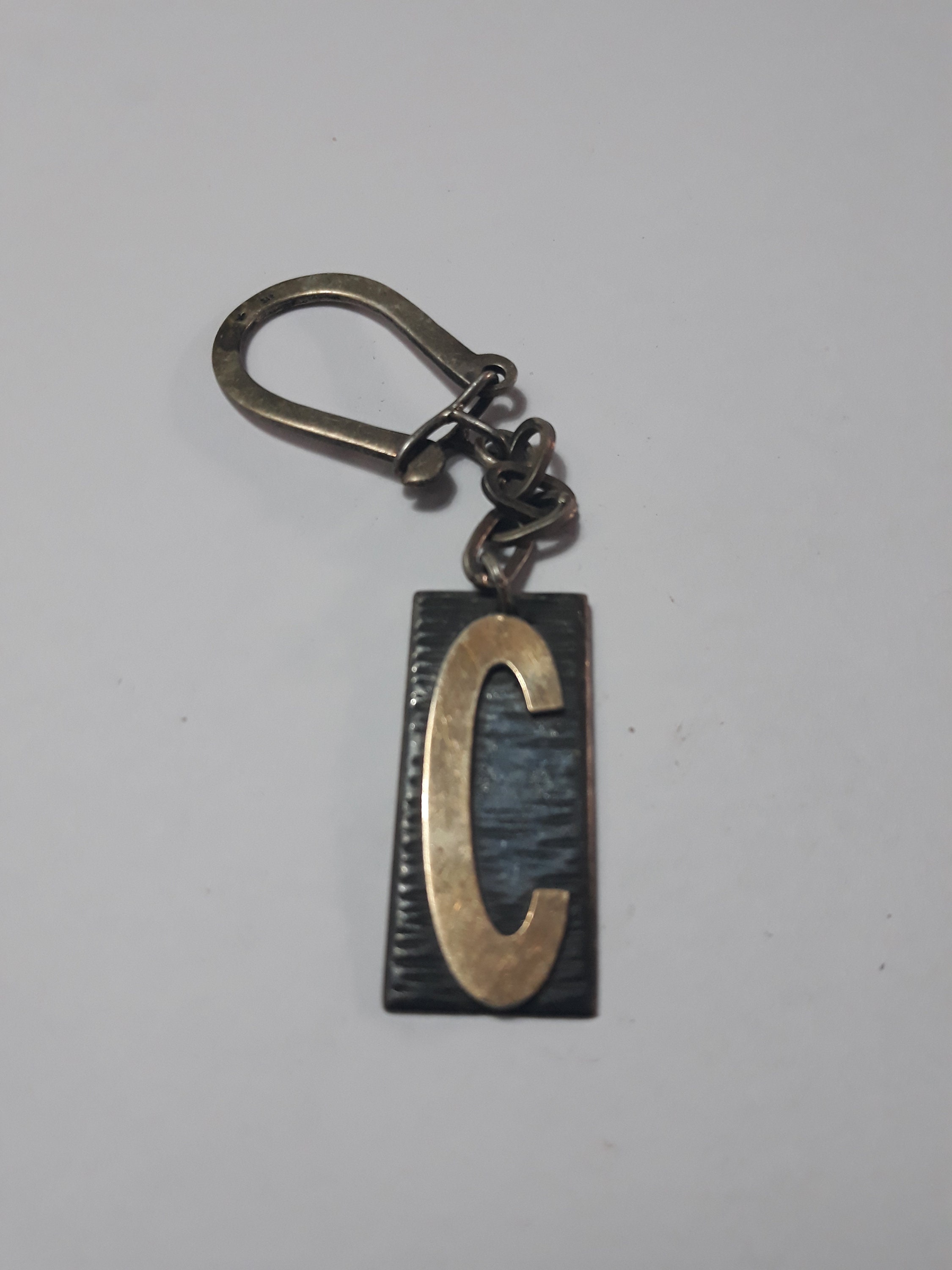 C Initial Vintage Keychain, C Keychain, Keychain Collection, Keyring ...