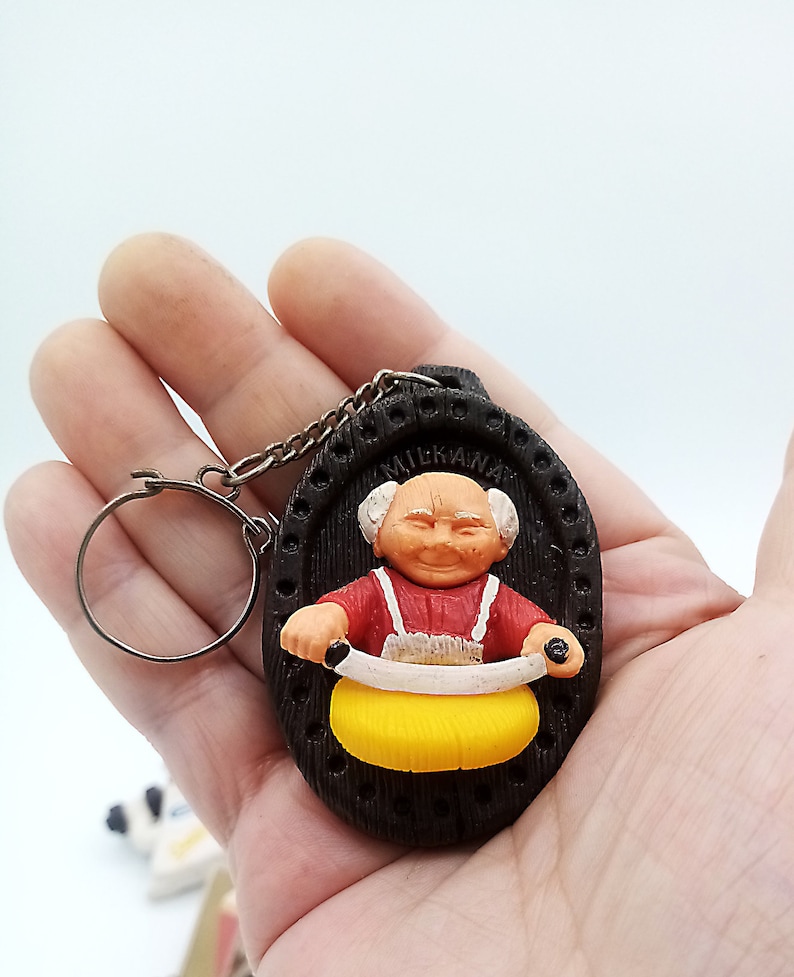 1960s Cheese Collection Keychain: Vintage Food Keyring, Choice of One ...