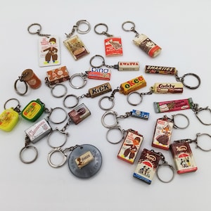 1960s Chocolate Collection Keychain Choice of One, Chocolate Keychain ...
