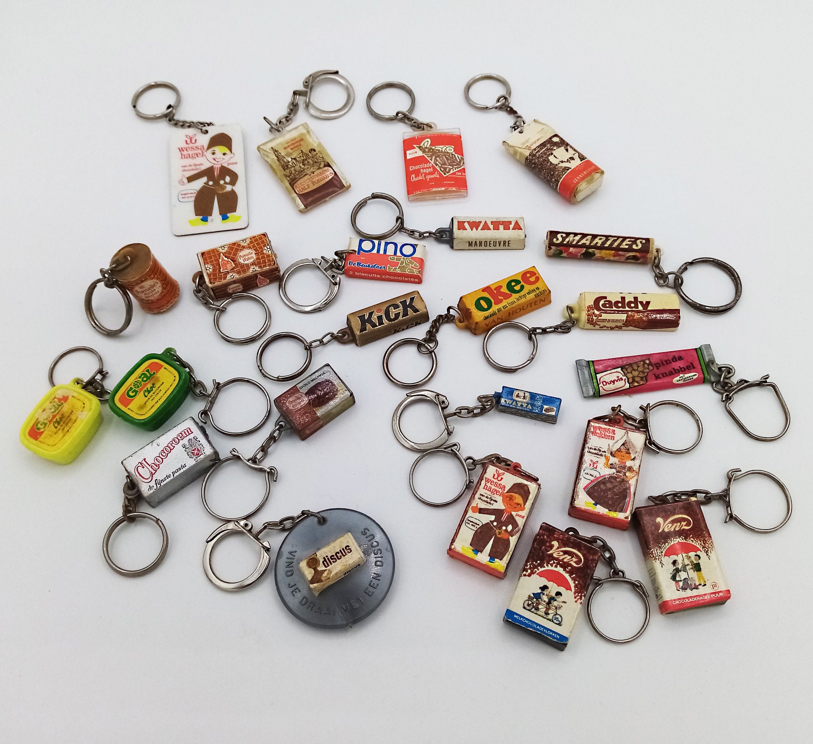 1960s Chocolate Collection Keychain Choice of One, Chocolate Keychain ...