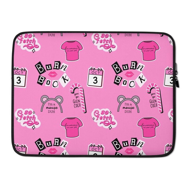Pink Mean Girls Funny Meme Digital Art Print Laptop Sleeve - Etsy