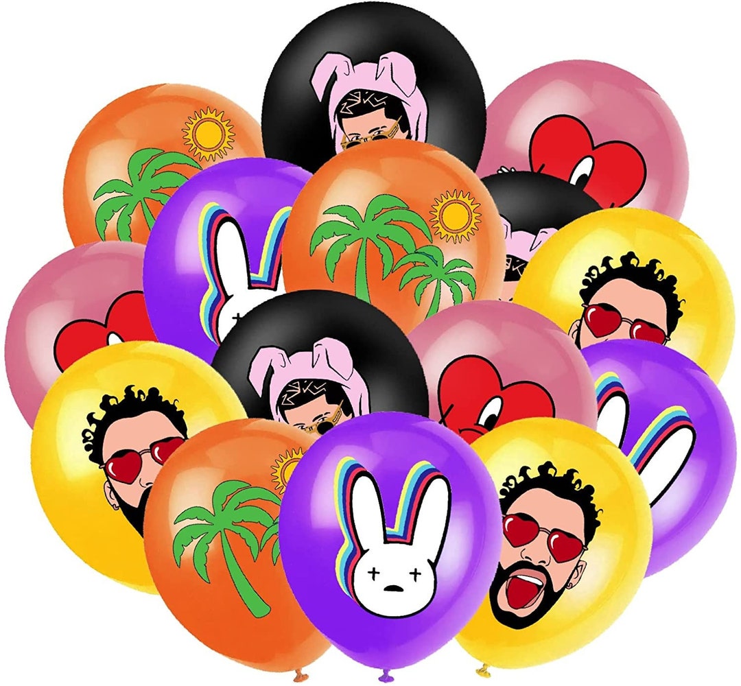 Bad Bunny Un Verano Party Decoration Balloons Party Supplies Party ...