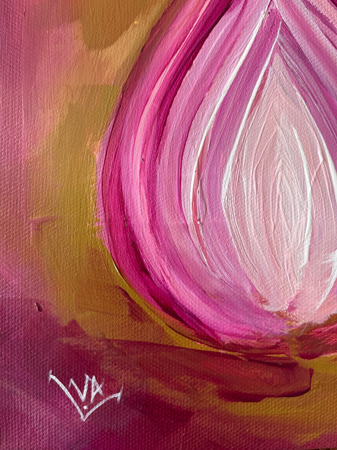 Original Red Onion Painting / Botanical Art/ Onion /acrylic Original ...