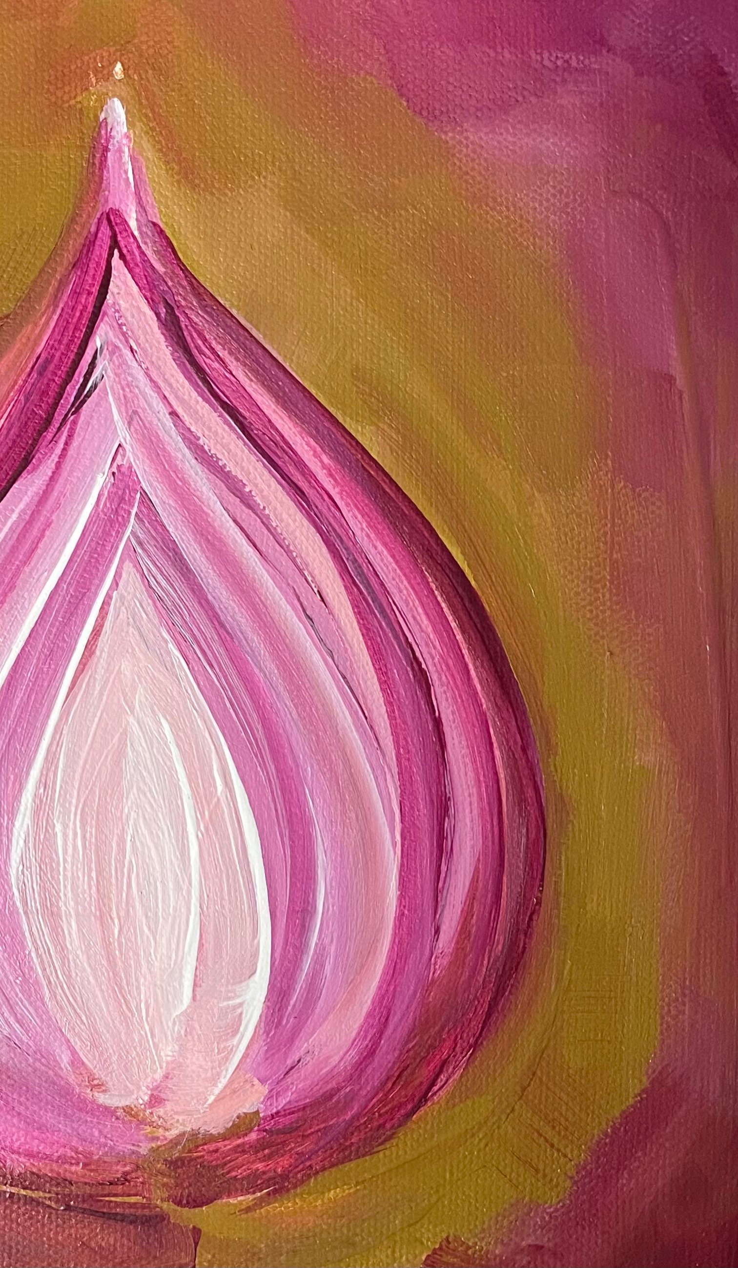 Original Red Onion Painting / Botanical Art/ Onion /acrylic Original ...