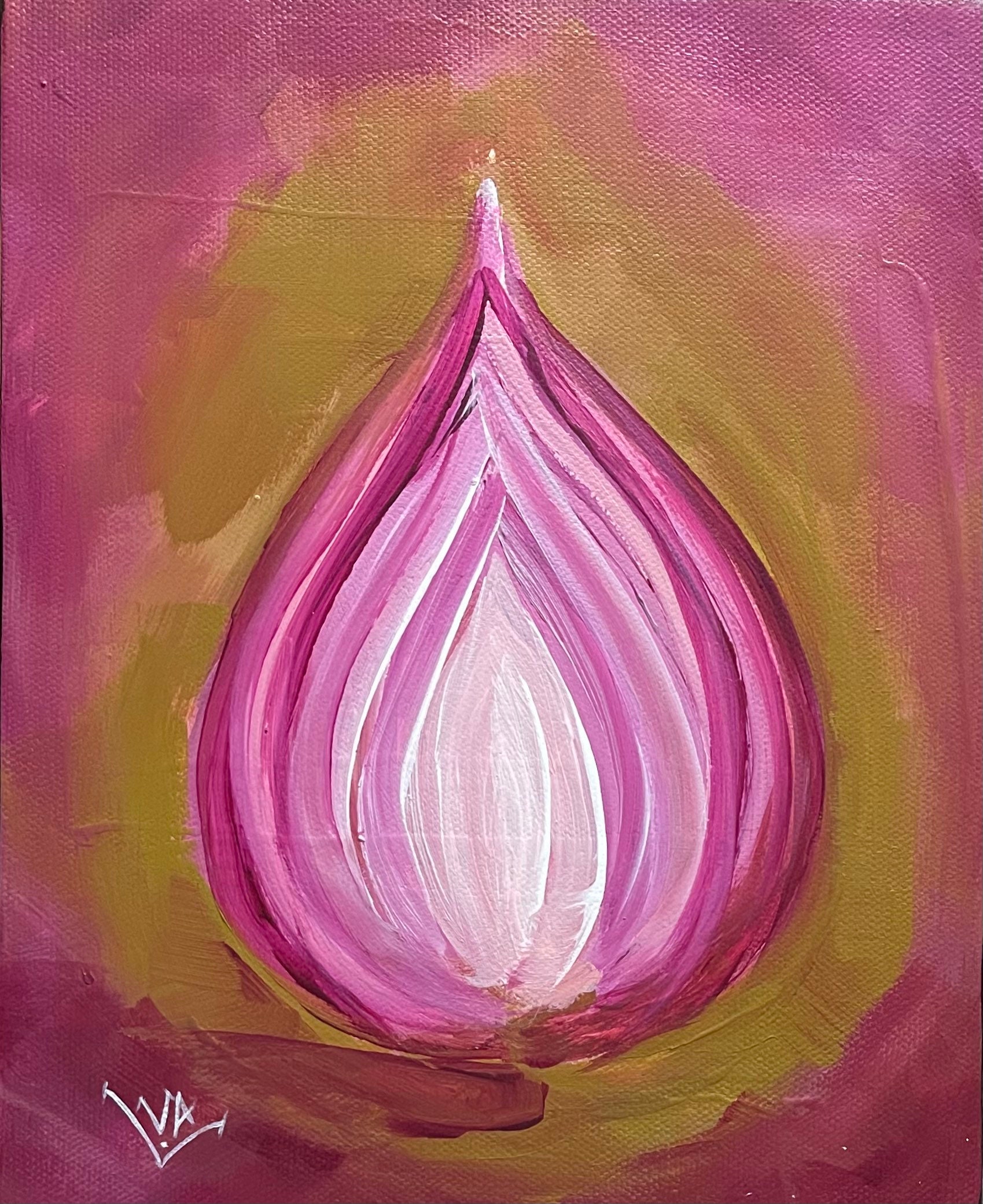 Original Red Onion Painting / Botanical Art/ Onion /acrylic Original ...