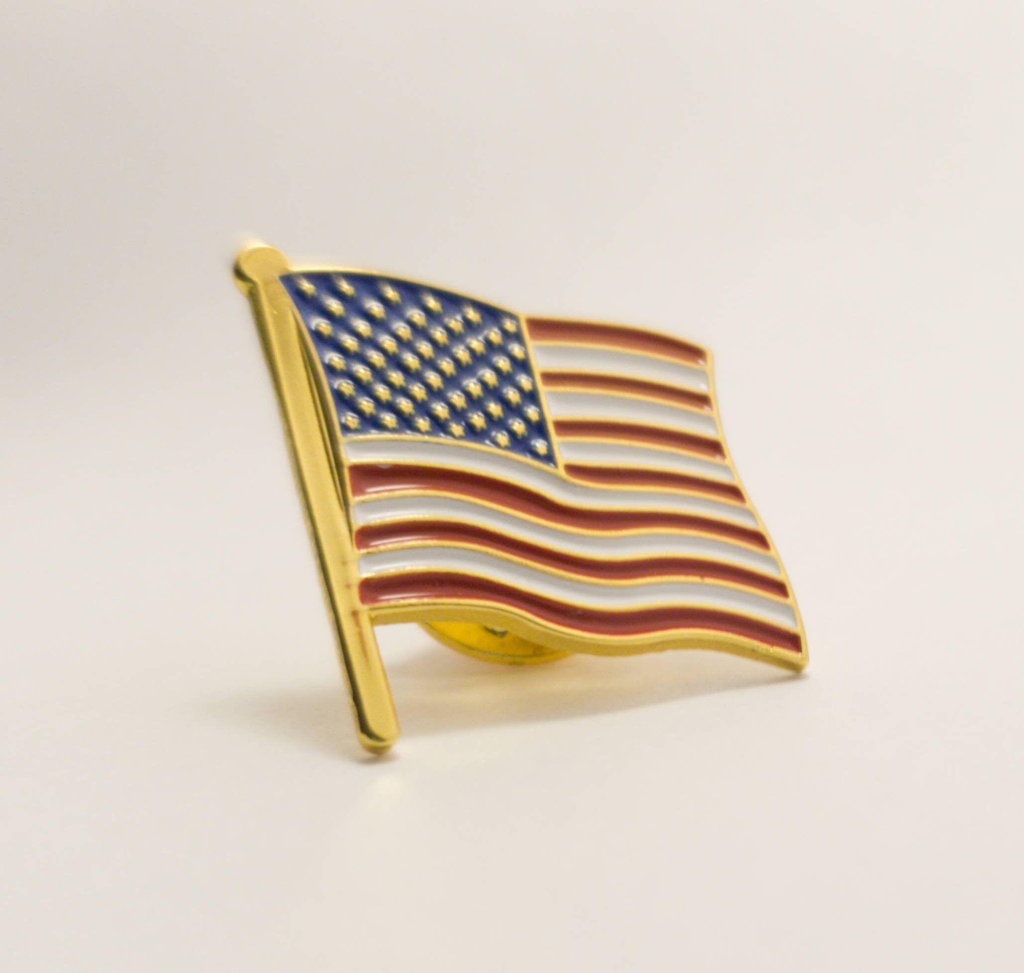American Flag Enamel Lapel Pin | Etsy