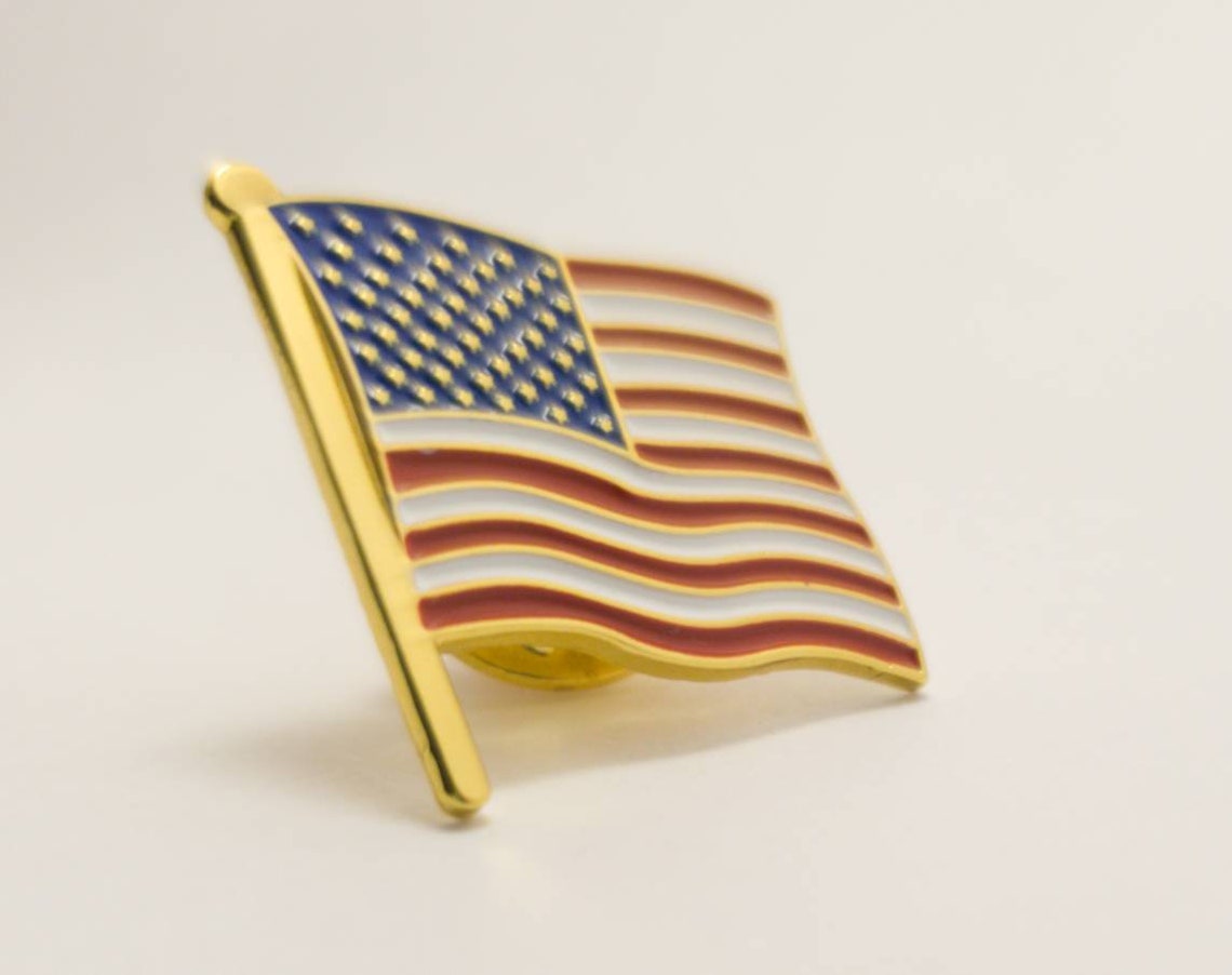 American Flag Enamel Lapel Pin Etsy Italia