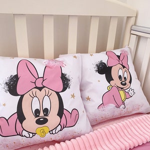 Baby Minnie Mouse Crib Bedding Set, Girl Blanket, Baby Blanket, Kids ...
