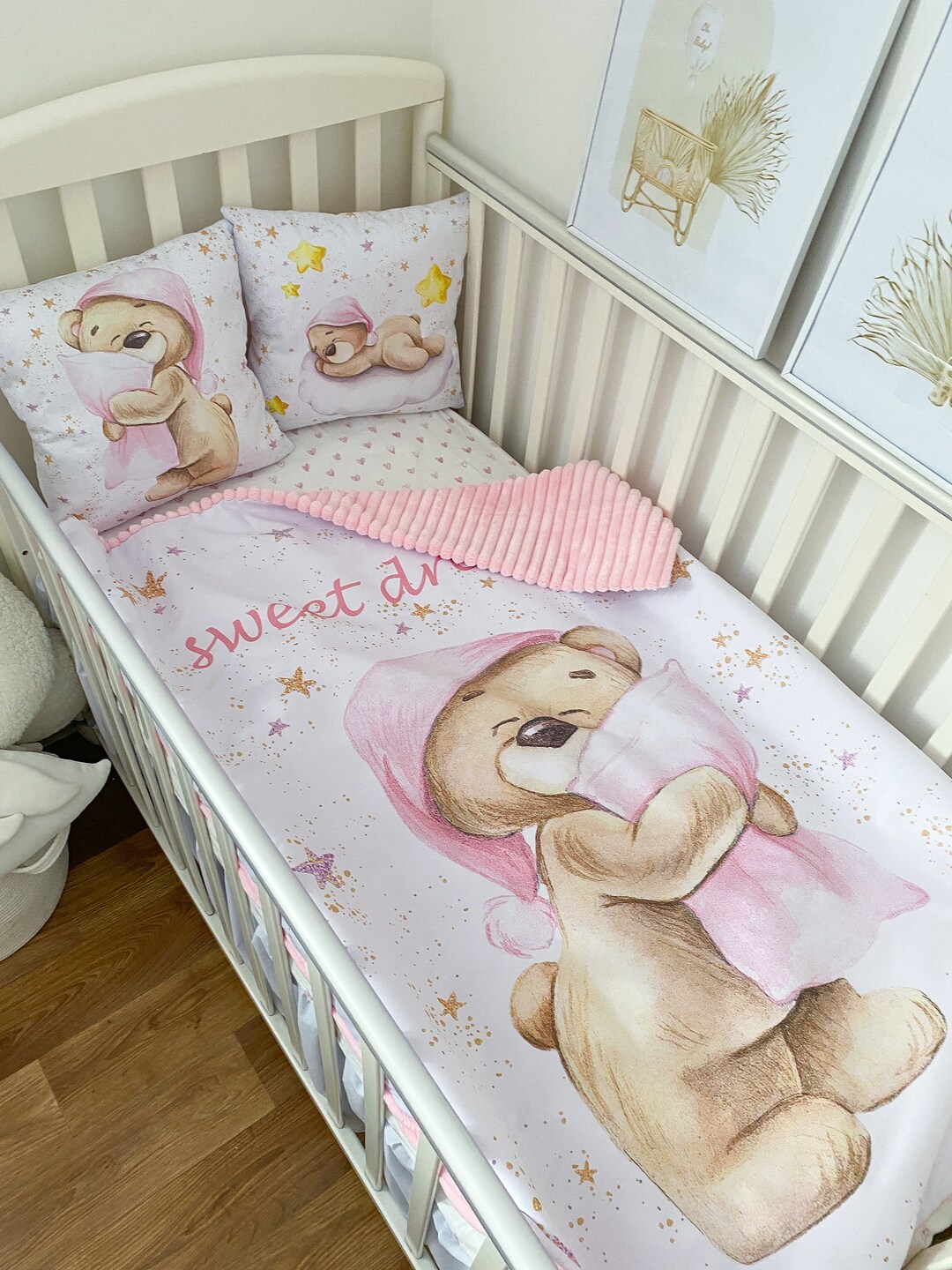 Baby Bedding Set teddy Bear With Blanket. Baby Crib Bedding Set, Bear ...