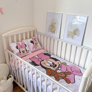 Baby Minnie Mouse Crib Bedding Set, Girl Blanket, Baby Blanket, Kids ...