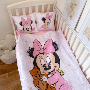 Baby Minnie Mouse Crib Bedding Set, Girl Blanket, Baby Blanket, Kids ...