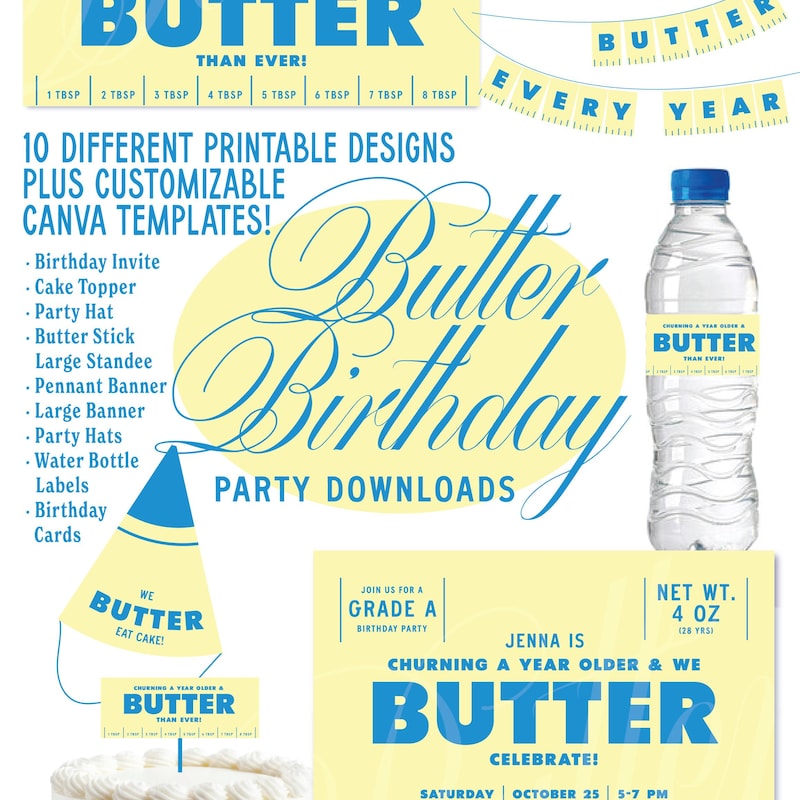 Butter Birthday Sign - Etsy