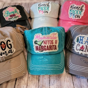 Distressed Baseball Caps - Etsy