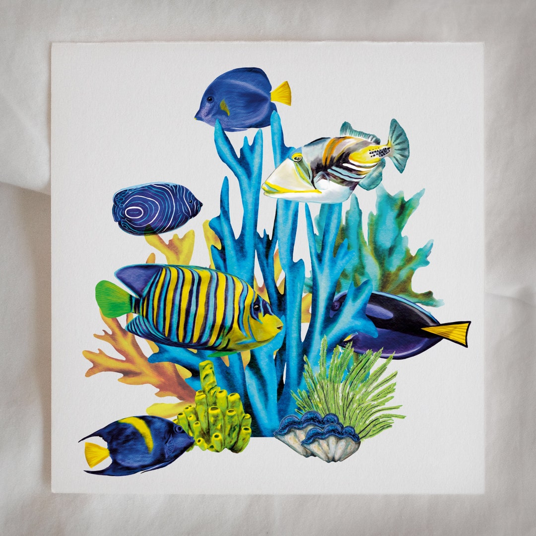 Watercolor Ocean Clipart, Watercolor Sea Life Clipart, Watercolor Ocean ...