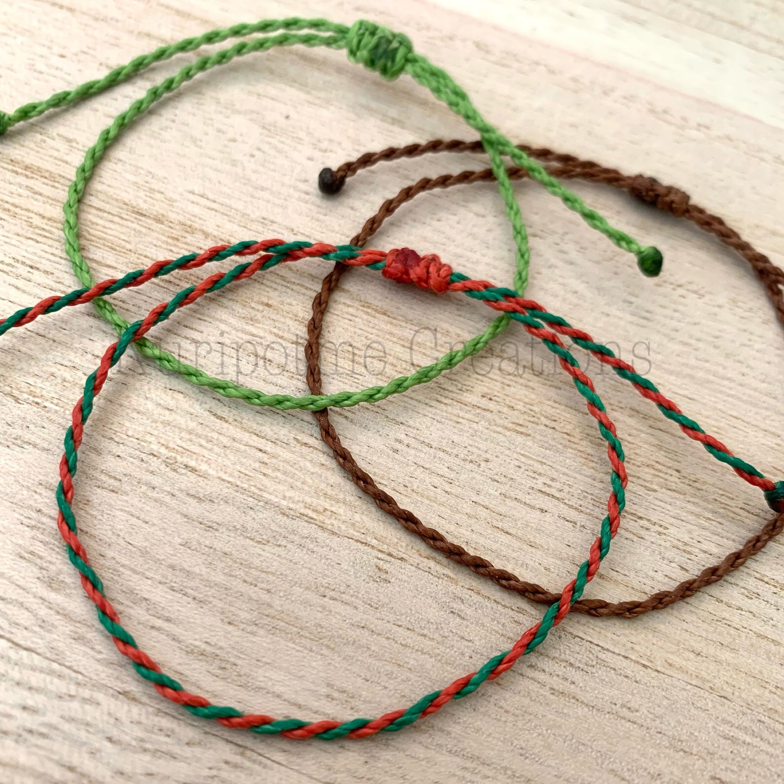 Twisted Waterproof String Bracelet or Anklet - Etsy UK