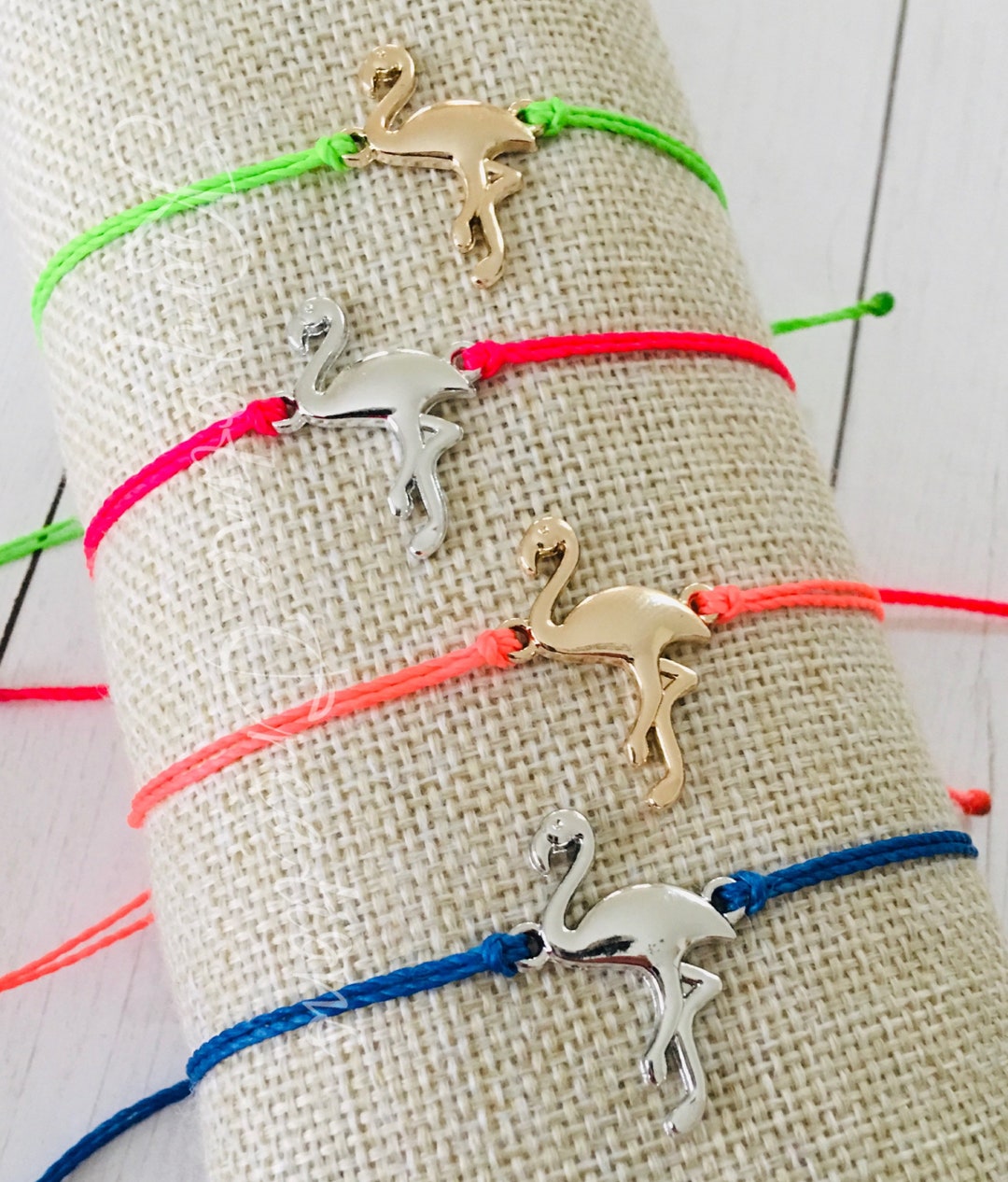 Flamingo in Waterproof Cord Bracelet or Anklet - Etsy
