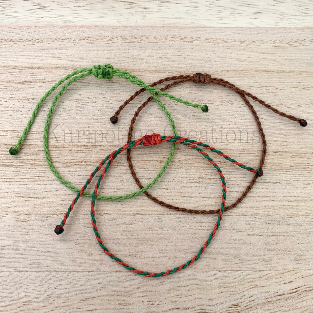 Twisted Waterproof String Bracelet or Anklet - Etsy