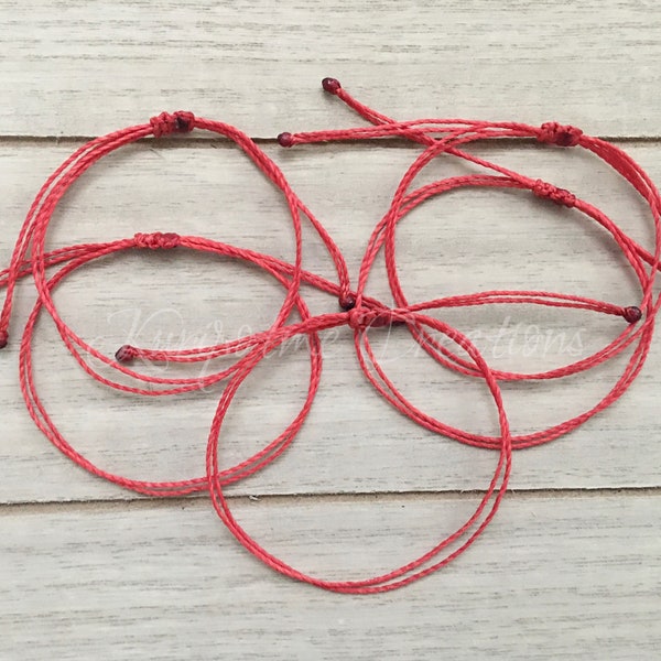 Wax String Bracelet - Etsy