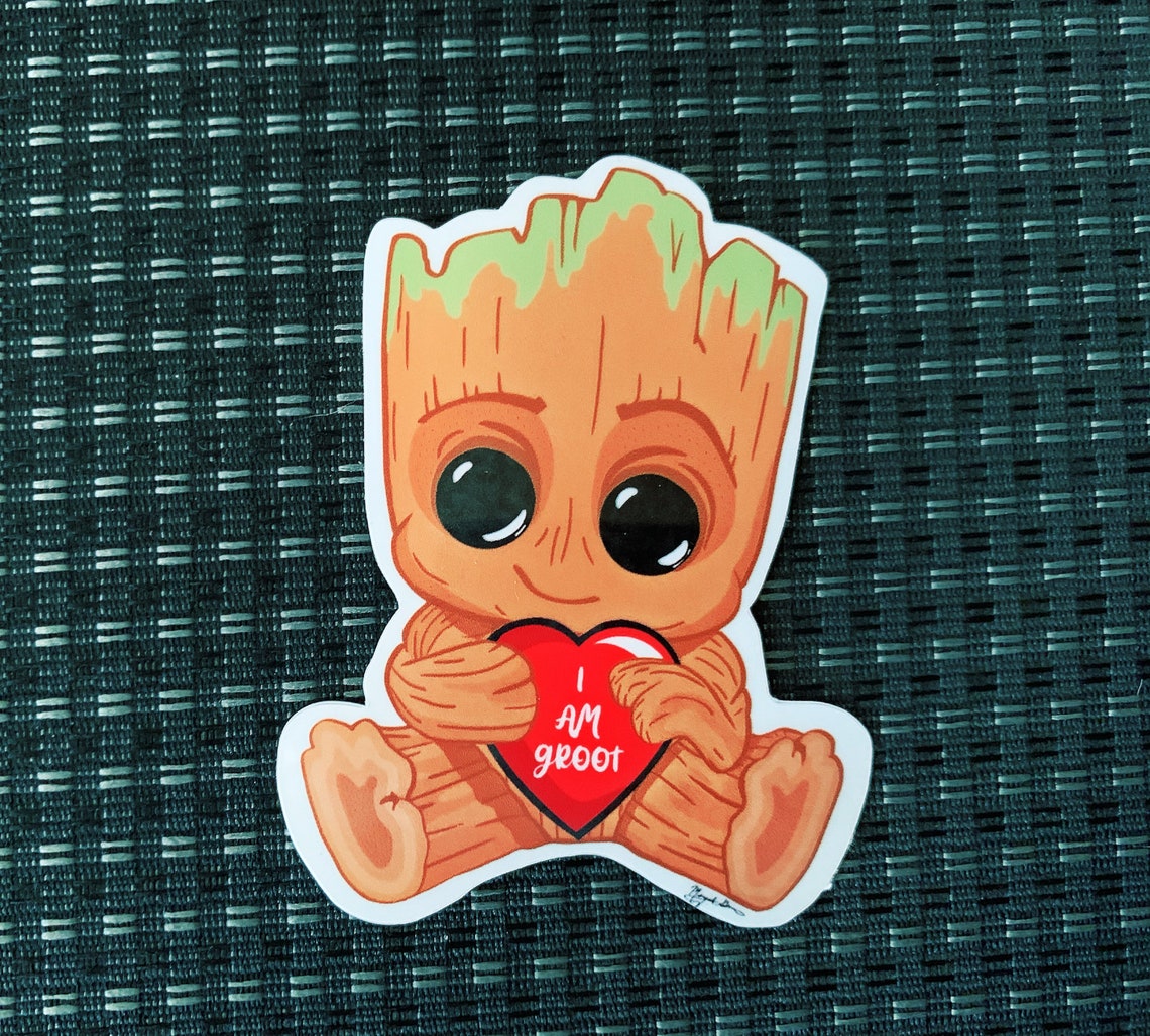 I Am Groot Baby Valentines Sticker - Etsy