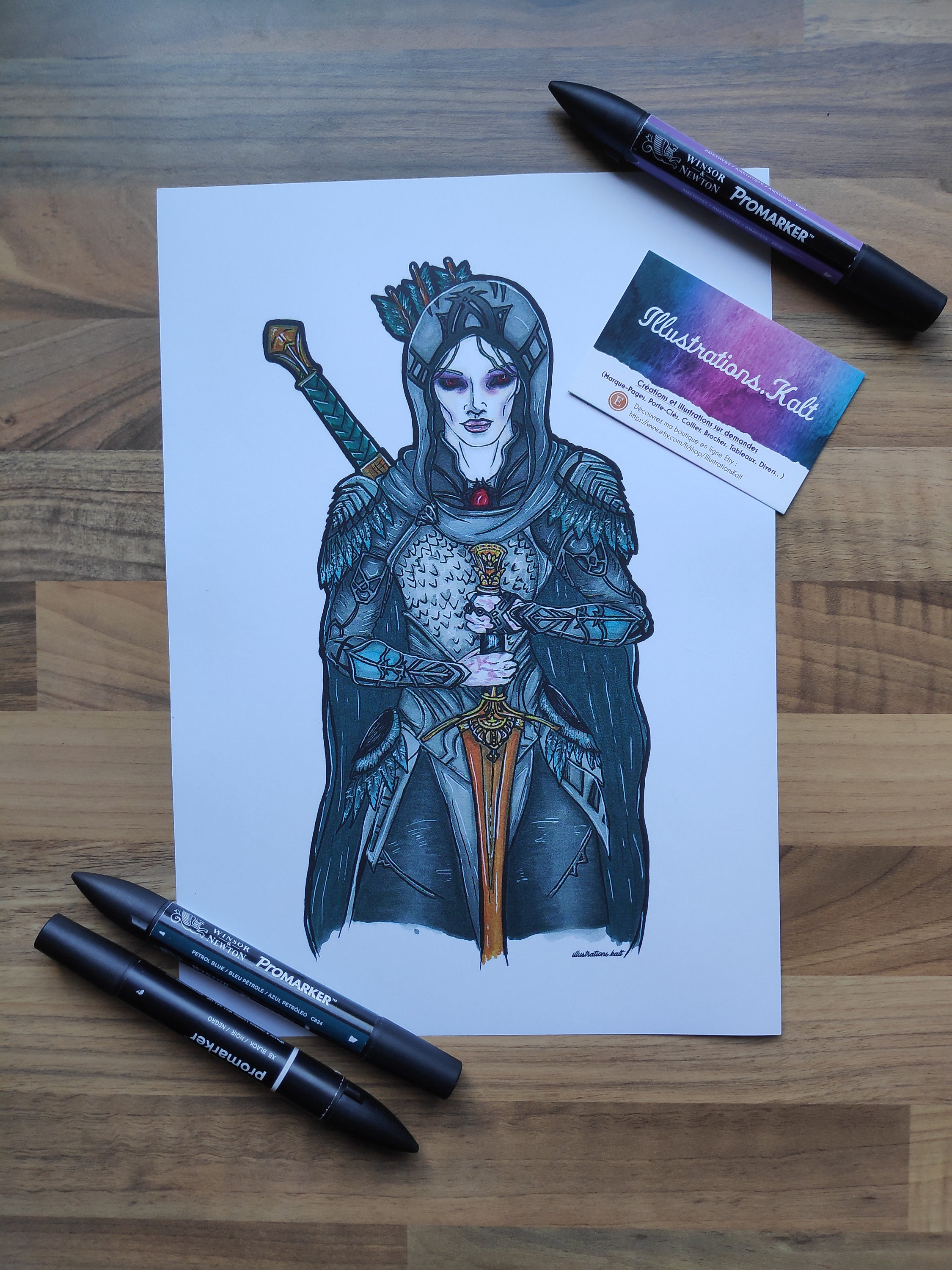 Shadow fan art print - Etsy France